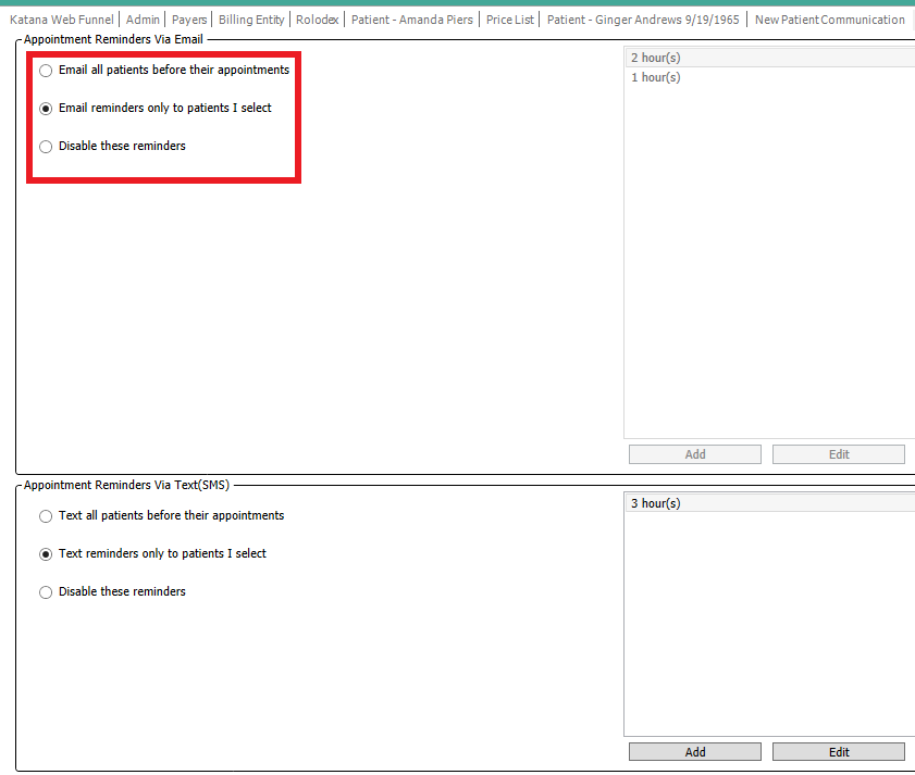 Appointment Reminders Setup – CoAction Software, Inc.